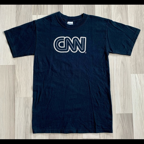 Gildan | Shirts | Cnn Cable News Network Tshirt Nice Black Fade | Poshmark